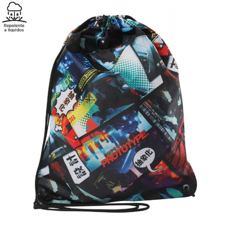 Bolso Gymbag Curvigrafo Multiuso Totto Negro Kazuya